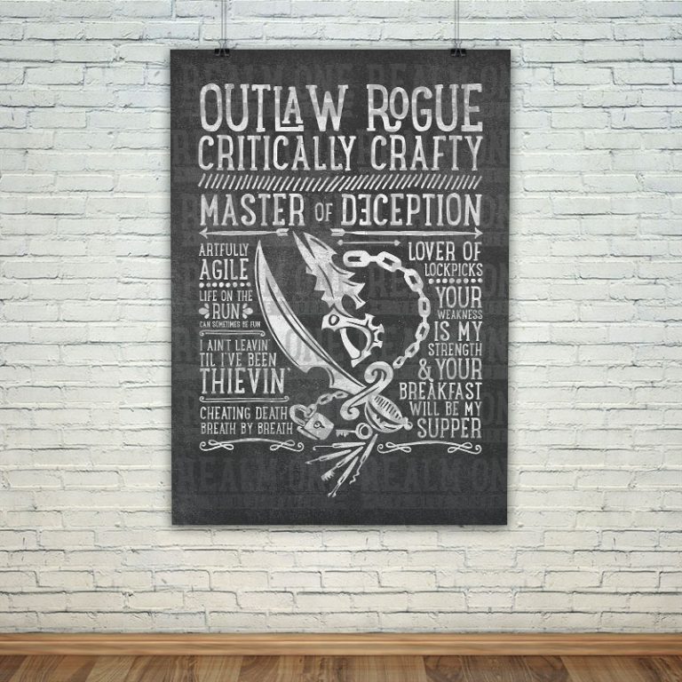 Outlaw Rogue Class Spec Art Poster - Realm One